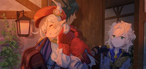 Klee Kaeya And Albedo Genshin Impact Drawn By Omegu Danbooru