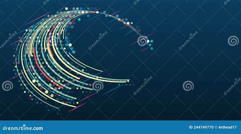 Futuristic Fragmentation Of Information Big Data Visualization On Dark Background An Array Of