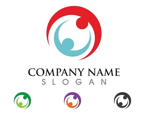 커뮤니티 케어 로고 프리미엄 벡터