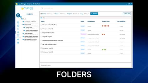 Test Management Using Folders Usemango