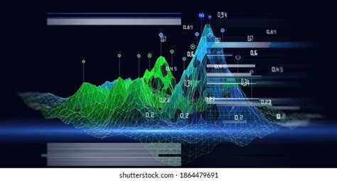 Futuristic Analytical Background Wireframe Algorithm Analyze Stock