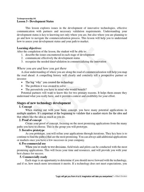 Techno 101 Lecture 3 Development Status Pdf