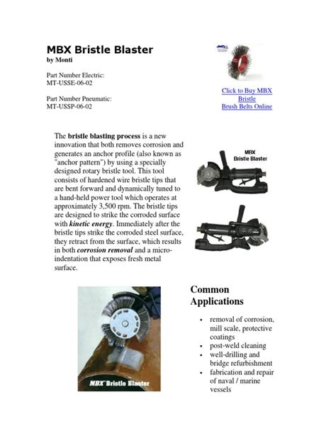 Mbx Bristle Blaster Tool Overview Pdf