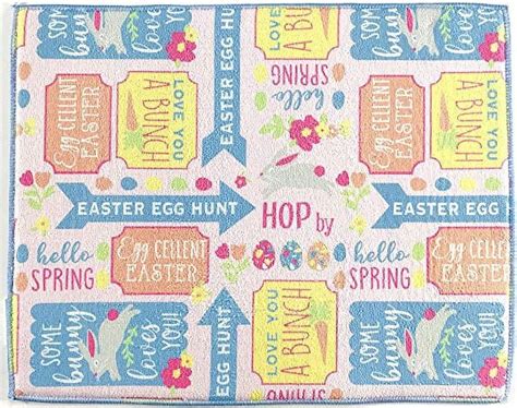 Serafina Home Easter Dish Drying Mat Cute Symbols And Sentiments