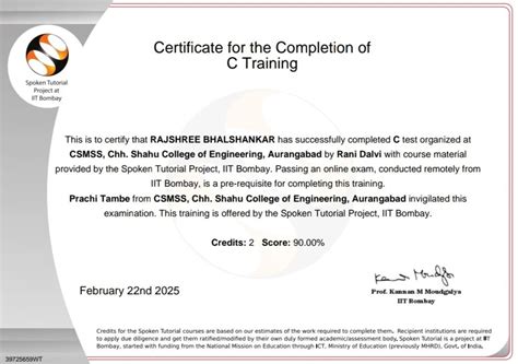 Cprogramming Iitbombay Coding Learning Achievement Rajshree Bhalshankar
