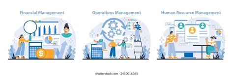 Operation Management Icon 3d Illustration Company Stock Vector Royalty