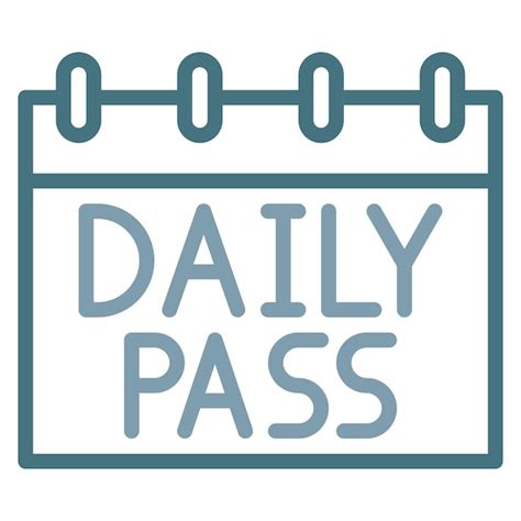 Premium Vector A Blue And White Sign That Says Daily Pass Pass