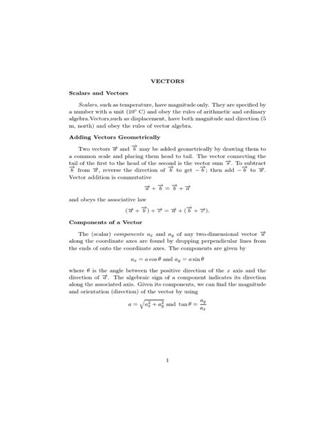 Chapter 3 Pdf Euclidean Vector Cartesian Coordinate System