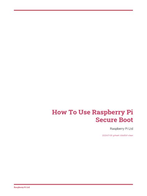 Boot Security Howto Pdf Booting Raspberry Pi