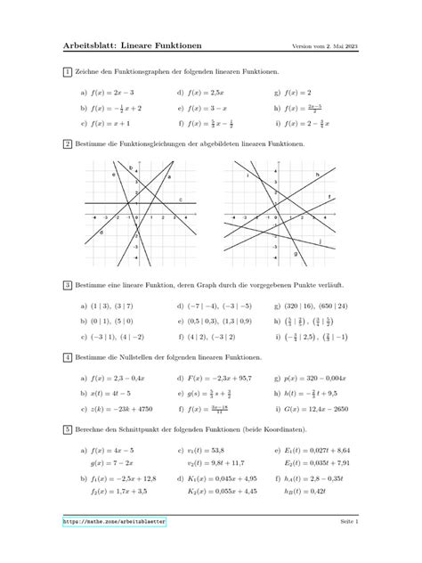 Lineare Funktionen Pdf
