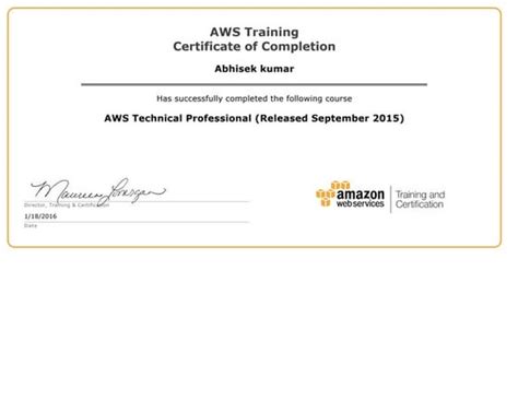 Introduction To Aws Cloud Aws Certification Completion Pdf Cloud