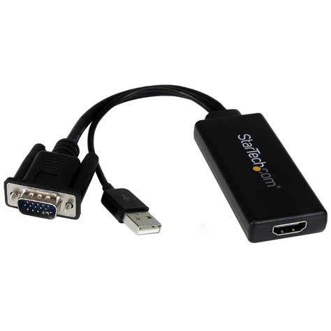 Startech VGA To HDMI With USB Adapter Black Techinn
