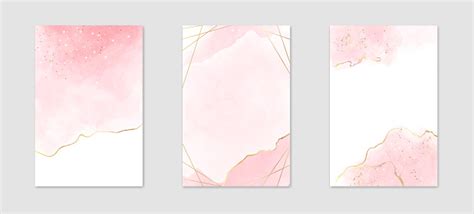 황금선 점 다각형 프레임이 있는 추상먼지 가루 핑크 액체 수채화 배경 파스텔 대리석 알코올 잉크 그리기 효과 결혼 초대를 위한