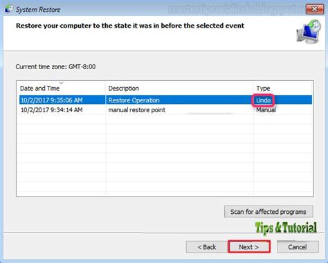 Menggunakan System Restore Untuk Memulihkan Windows Mastertipsorialindo