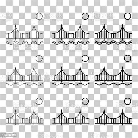 실루엣 다리 아이콘 도시 건축 디자인 여행 라인 건설 기호 벡터 일러스트 레이 션 세트 0명에 대한 스톡 벡터 아트 및 기타 이미지 0명 강 개념 Istock