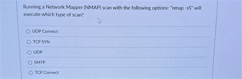 Solved Running A Network Mapper Nmap ﻿scan With The