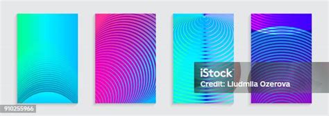 최소한의 동적 커버 디자인에 대 한 동심 동그라미와 밝은 색상 추상 패턴 배경 벡터 일러스트 블루 핑크 녹색 현수막 포스터 템플릿 0명에 대한 스톡 벡터 아트 및 기타