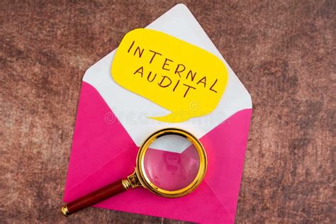 Handwriting Text Internal Audit Conceptual Photo Evaluates The Objective Assurance To Improve A