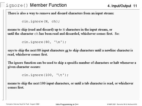 C Inputoutput Streams 4 Inputoutput 1 The Basic