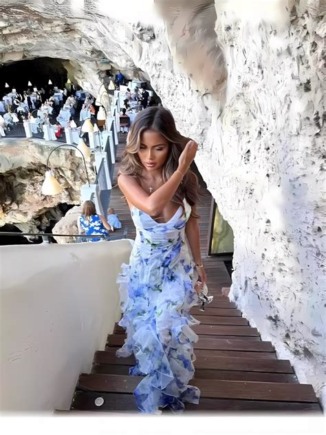 Lusailstore Sexy Not Positioning Printed Flowers Patchwork Flounce V N