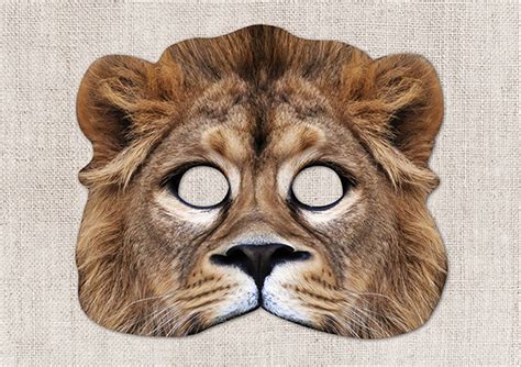Lion Printable Mask Lion King Photo Real Lion Mask Halloween Mask Printable Mask Simba