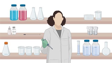 Scientist With Glassware Background BioRender Science Templates