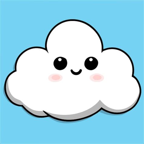 Cute Cloud Background Art Premium Ai Generated Vector