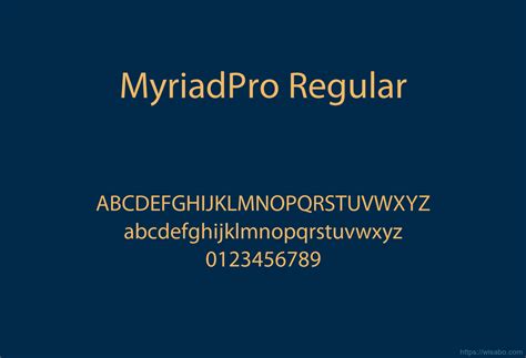 Myriadpro Regular Font Free Download Ttf Otf Wisabo Fonts