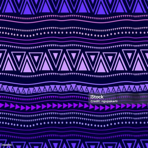 매끄러운 빈티지 패턴 기하학적 줄무늬 텍스처입니다 민족과 부족 모티브 페루 아시아 아프리카 문화 유행 파란색 테마입니다 0명에 대한 스톡 벡터 아트 및 기타 이미지 Istock