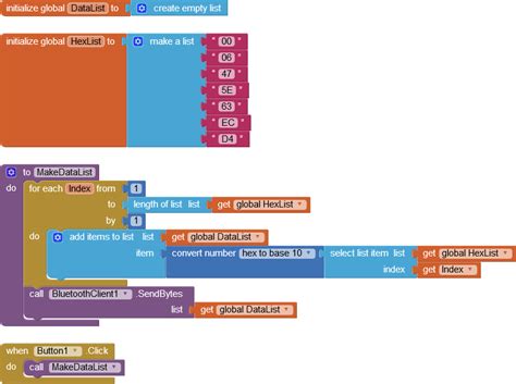 Can App Inventor Send Hex Raw Data To A Bluetooth Device Mit App
