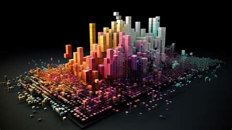 Premium Ai Image Business Data Graph Concept With Market Data