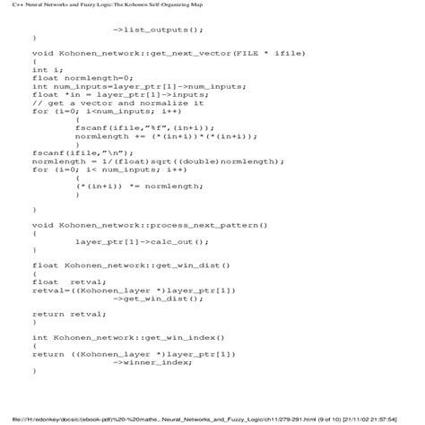 Neural Networks And Fuzzy Logic Kohonen Selforganizing Map Koho
