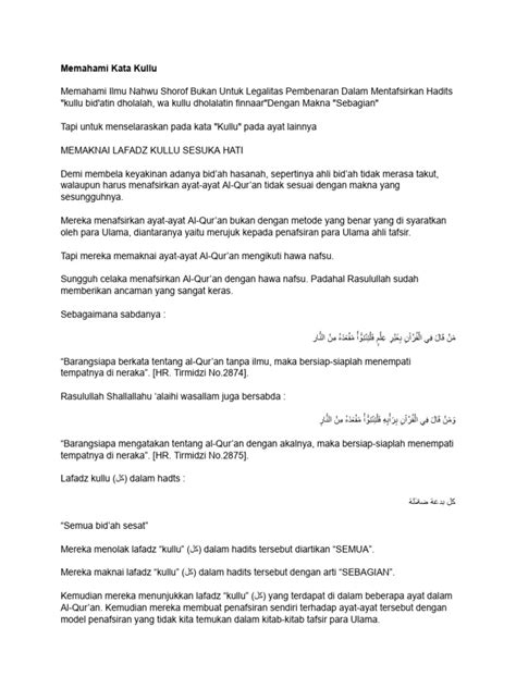 Memahami Kata Kullu Pdf