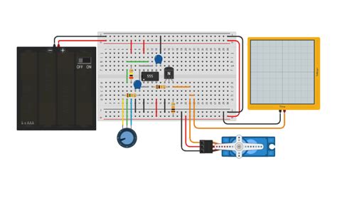Circuit Design Pwm 555 Servomotor Tinkercad