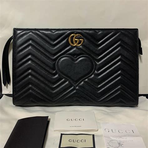 [os] 구찌 Gg금장 로고 마몬트 클러치백 헬로마켓