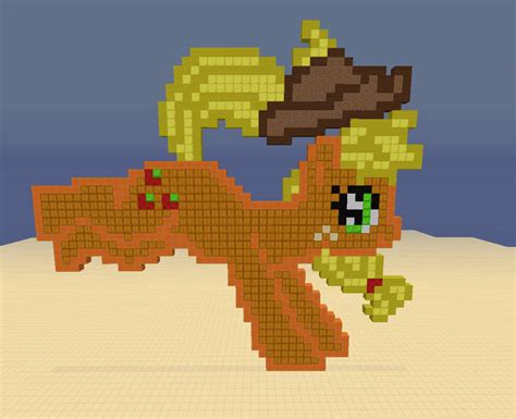 Applejack Minecraft Pixel Art By Zeldagod4 On Deviantart