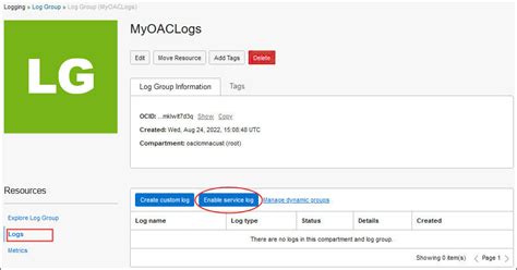 Access Audit And Diagnostic Logs For Oracle Analytics Cloud Using The Console