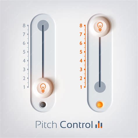free vector user interface template with vertical slider control