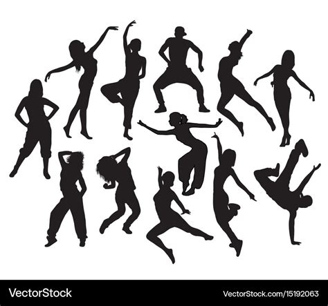 Modern Dancer Expressive Silhouette Royalty Free Vector