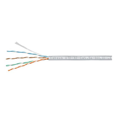 Cabeus UTP-4P-Cat.5e-SOLID-LSZH-GY-1m | купить оптом и в розницу