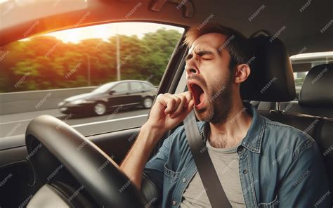 Premium Photo Drunk Driving Man Dozing Off From Not Getting Enough