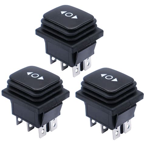 Mxuteuk 3pcs Waterproof Momentary Rocker Switch