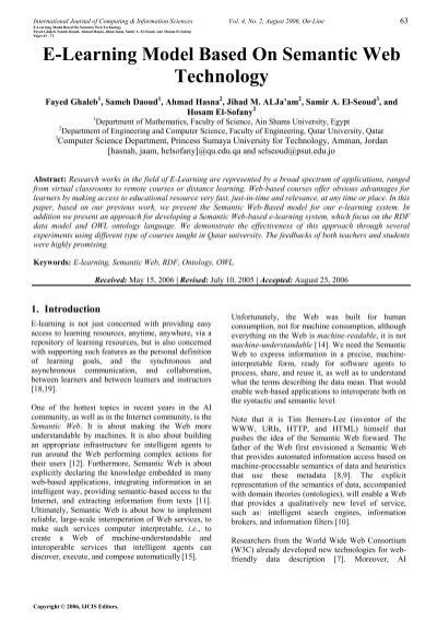 E Learning Model Based On Semantic Web Technology