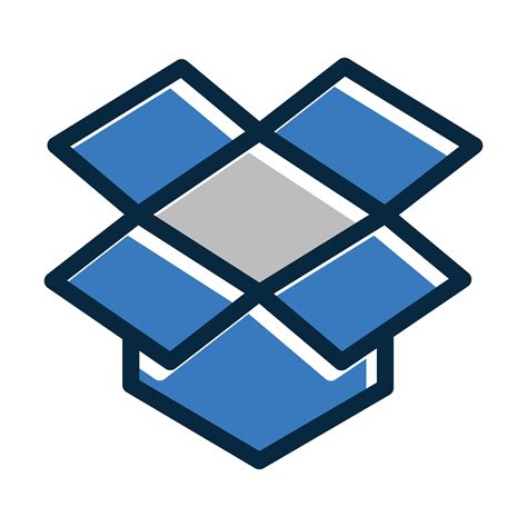 Dropbox Vector Thick Line Filled Dark Colors 33347353 Vector Art At