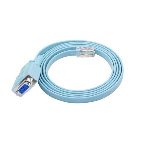 Cerrxian Câble Rj45 Vers Port Série 9 Broches Db9 Femelle Rs232 Vers Rj45 Mâle Cat5 Ethernet Lan