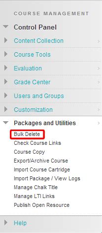 Bulk Delete Content In Blackboard Learn