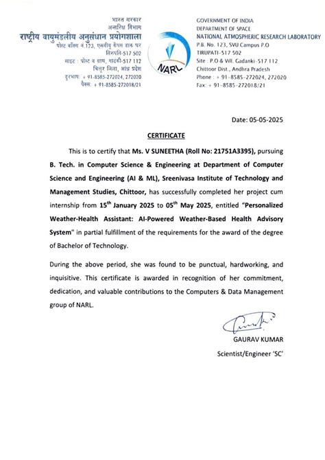 Narl Departmentofspace Ai Machinelearning Healthtech Internship