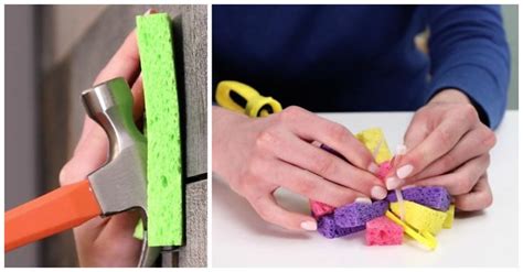11 Sponge Hacks To Help You Around The House Hacks Blogger Tips Home Hacks
