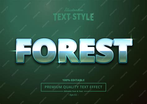 Premium Vector Forest Illustrator Text Effect