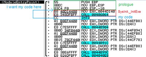 Delphi How Can I Place Code Before Sysinitinitexe Call Stack